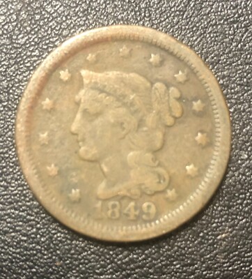 1849 Large Cent Copper US United Cents Cent Penny Coin | eBay