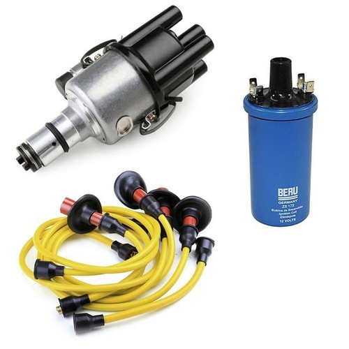 Vw Bug Ignition Kit 009 Distributor, 12V Beru Blue Coil, Yellow Wires ...