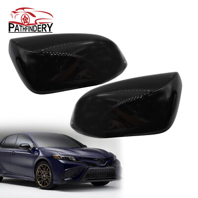 Gloss Black Side Rearview Mirror Cover Caps For Toyota Camry 2018-2024 ...