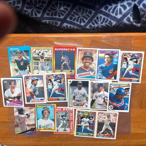 Lot 17 Julio Franco Cards 1985-1993 Topps All Star Shortstop Fleer | eBay
