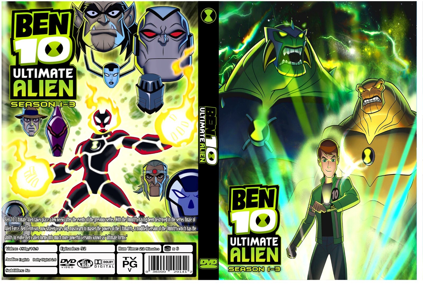 Ben 10 Ultimate Alien Animated Series Season 1-3 Episodes 1-52 English ...