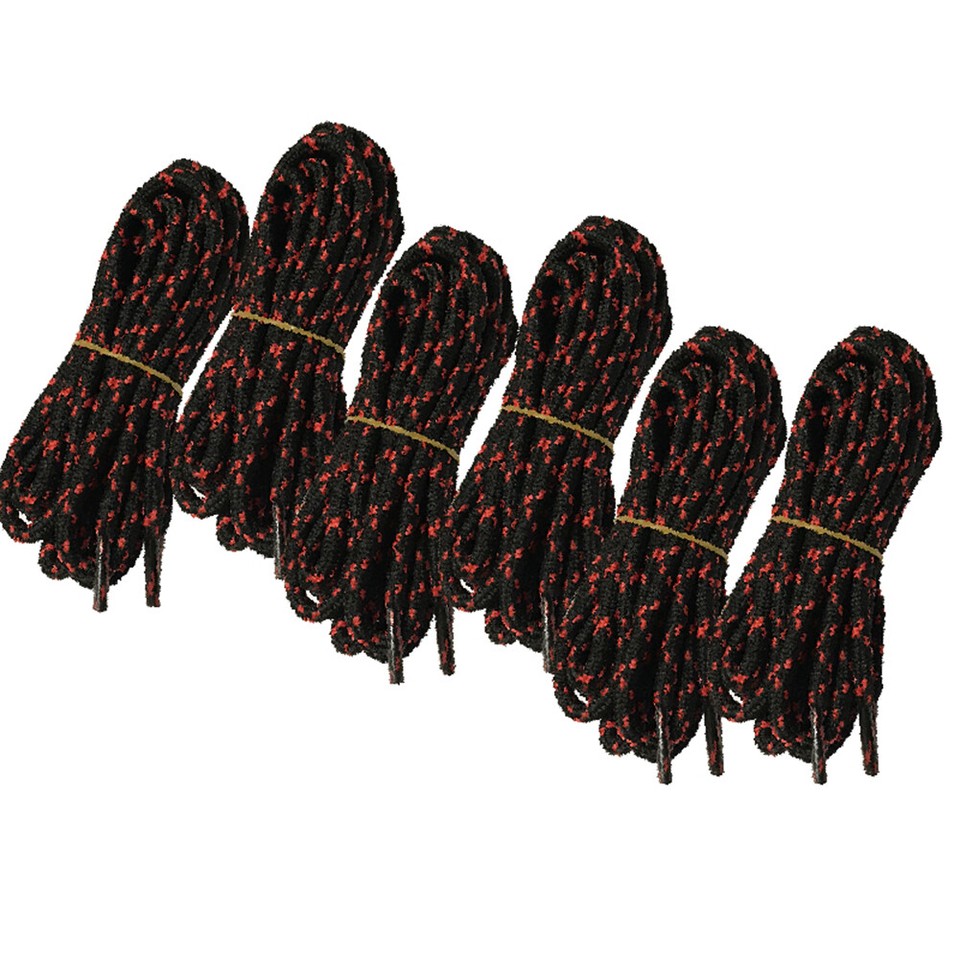 6pair 5mm Thick Heavy duty Round Hiking Work Boot Shoe laces Strings ...