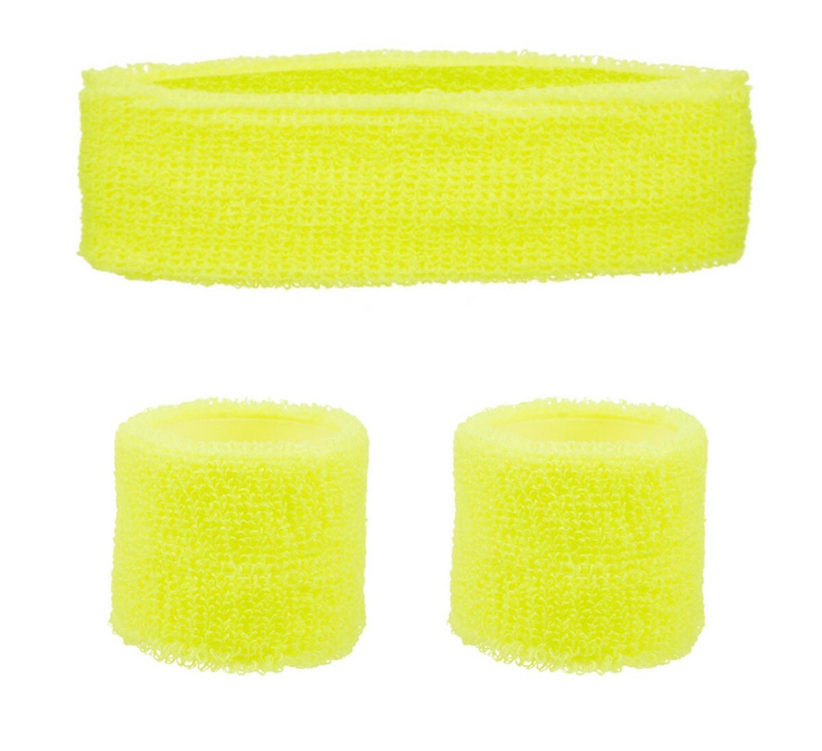 80S NEON HEADBAND AND SWEATBANDS / WRISTBANDS PARTY FANCY DRESS EVENT ...