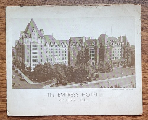 Vintage Empress Hotel Victoria British Columbia Canadian Pacific ...