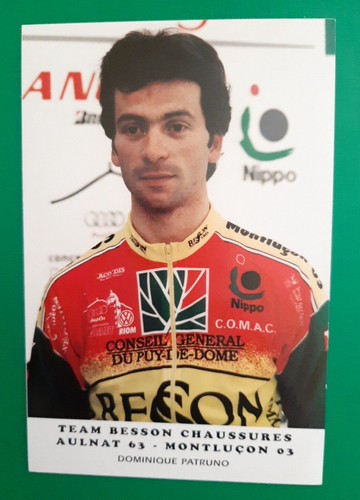CYCLISME carte cycliste DOMINIQUE PATRUNO équipe BESSON CHAUSSURES 1998 ...