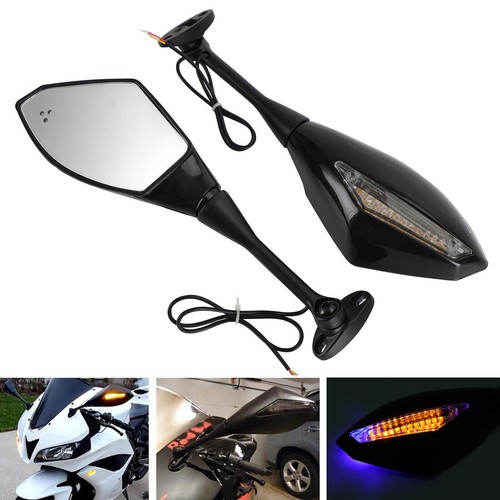 Blue LED Mirrors For Honda CBR600RR CBR1000RR CBR250R CBR300R CBR500R ...
