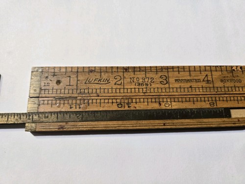 Lufkin No 372 (36 1/2) 12 Inch Boxwood Folding Carpenters Ruler ...