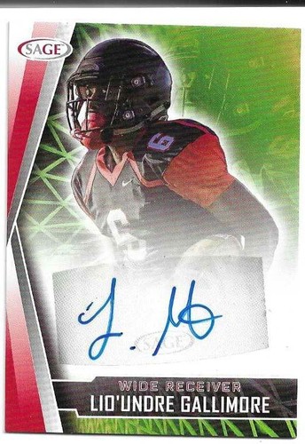 2022 SAGE LIO'UNDRE GALLIMORE ATLANTA FALCONS AUTOGRAPH FOOTBALL CARD | eBay