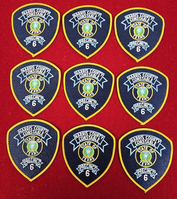 HARRIS COUNTY TEXAS POLICE Patch Lot 9 Police Patches CONSTABLE POLICE ...