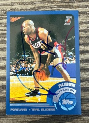 2002 Topps #177 Ruben Patterson Signed Autographed Card Portland Trail ...