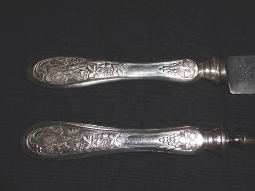 *Vintage* GRIFFON CUTLERY WORKS GERMANY Silve Carving Fork and Knife ...