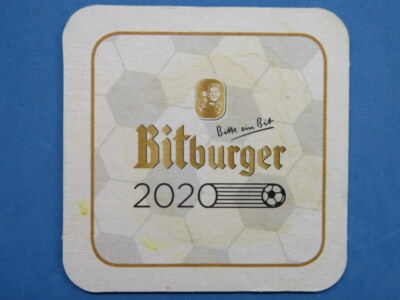 Beer Pub COASTER ~ BITBURGER Brewing 2020 Football (Soccer) ~ Bitburg ...