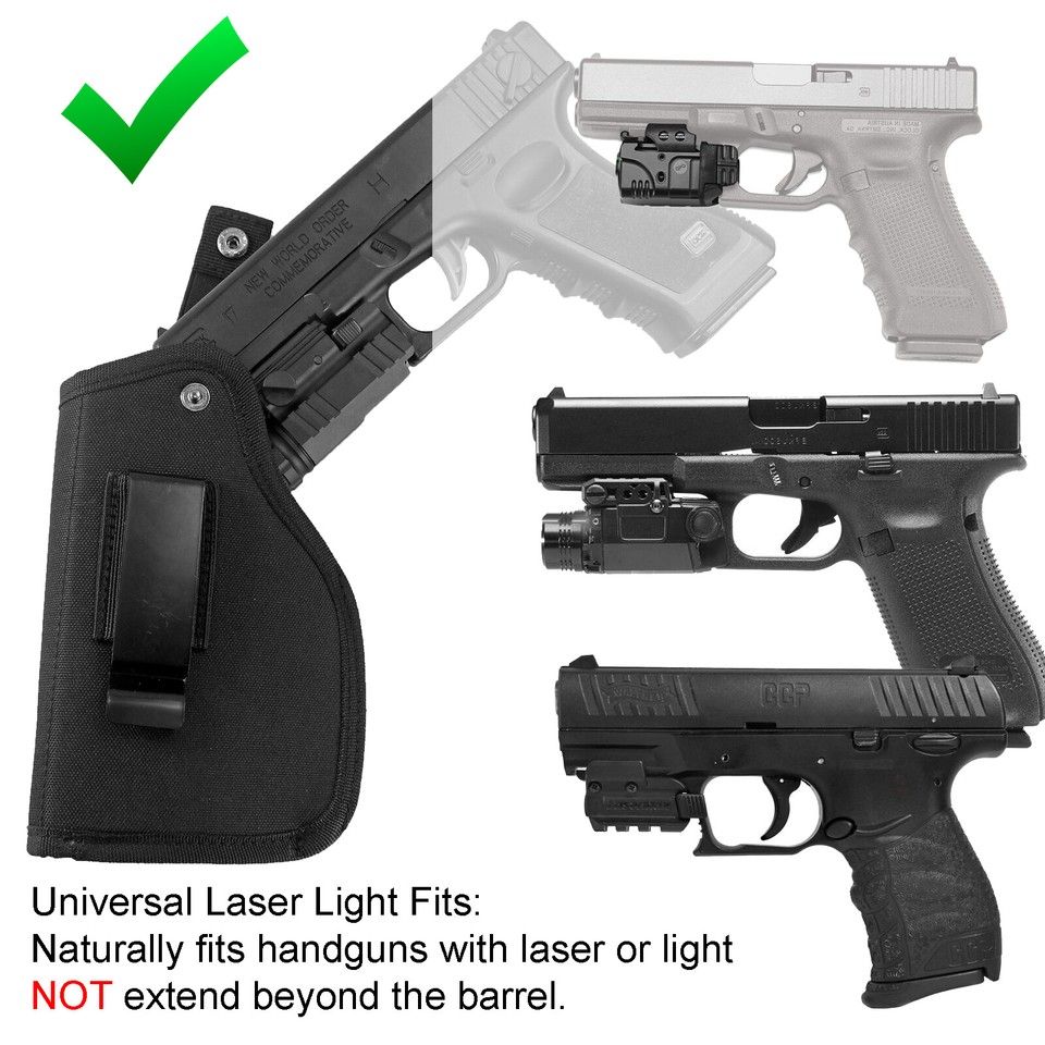 Tactical Concealed IWB OWB Gun Holster for Handgun with Flashlight ...