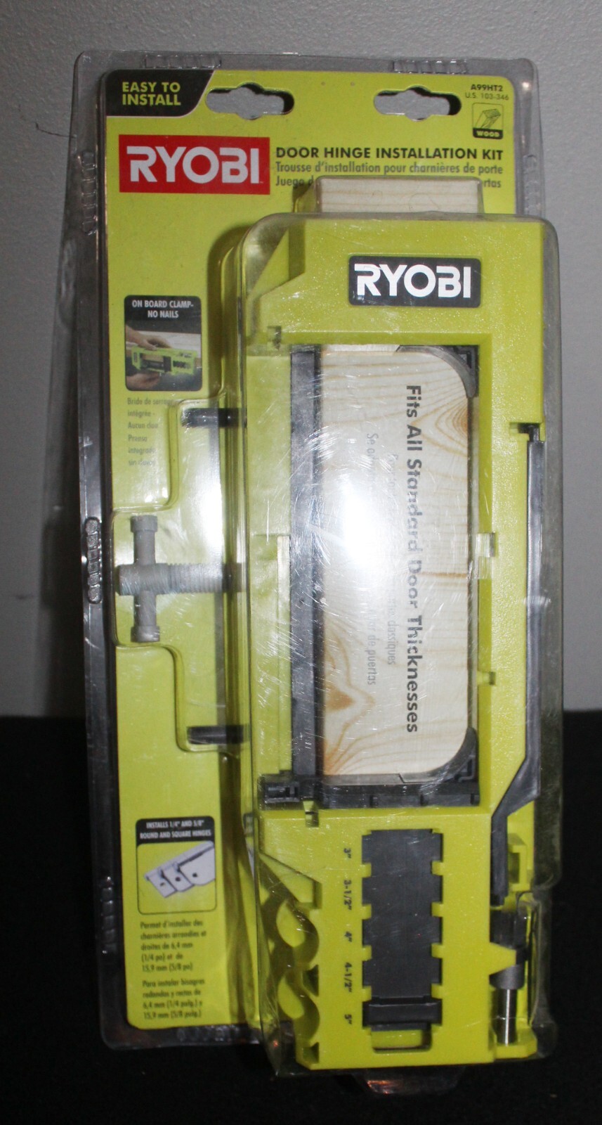 NEW RYOBI DOOR HINGE INSTALLATION KIT FITS ALL STANDARD DOOR ...