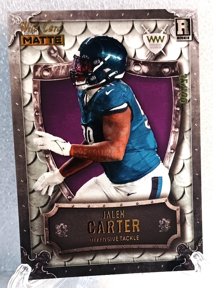 2023 Wildcard Matte Weekend Warrior Jalen Carter Rookie Card #WW-JC 35/ ...