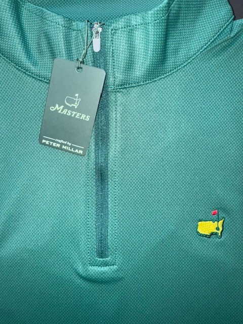 2025 Masters by Peter Millar Large Green 1/4 Quarter Zip Golf Pullover ...