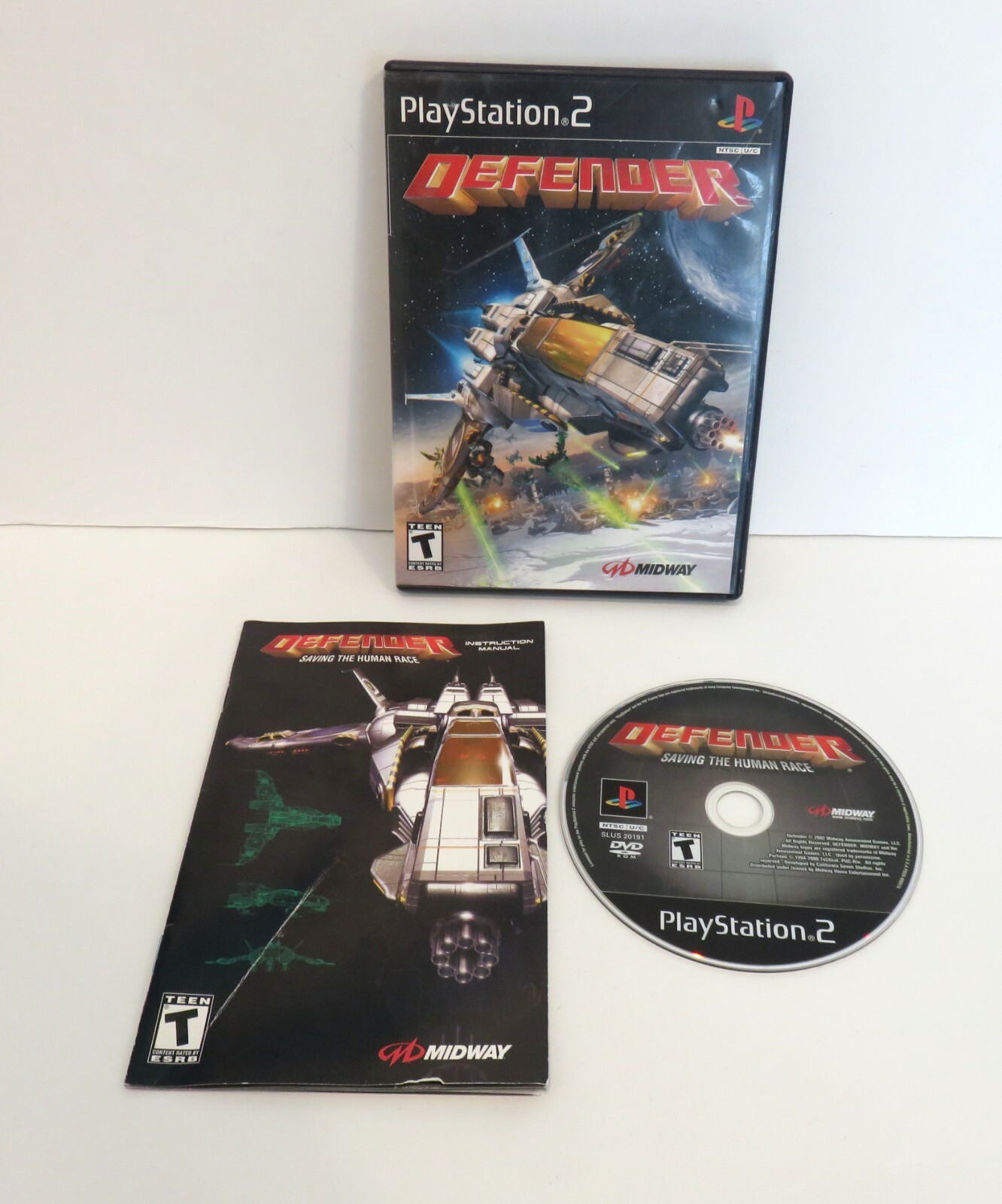 Defender Playstation 2 PS2 EUC Adult owned Complete with manual and ...