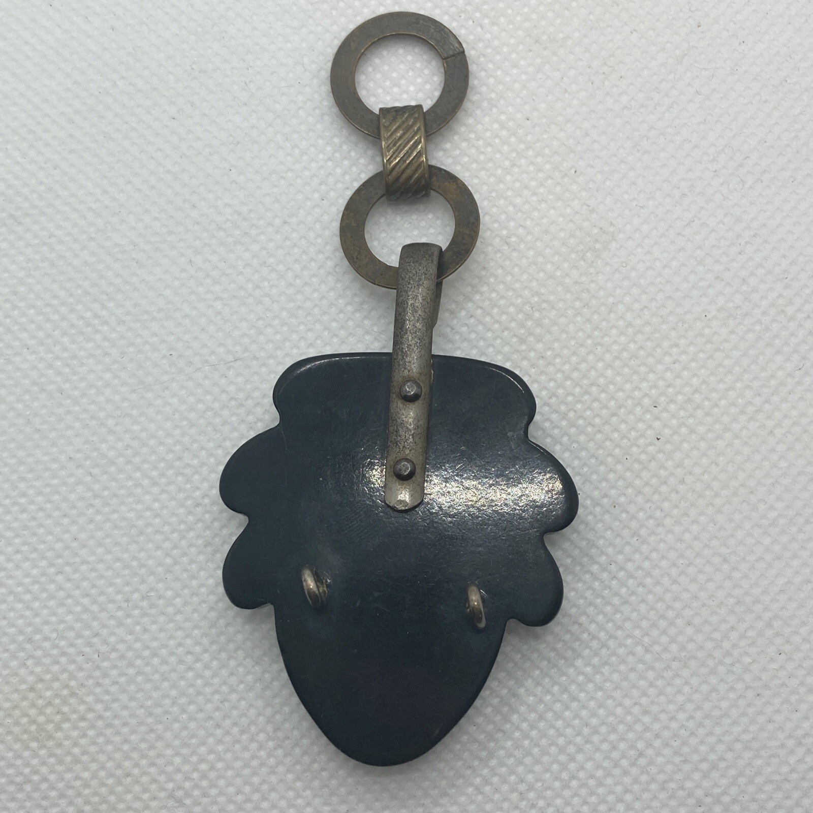 Vintage Carved Black Bakelite Fur Clasp Cloak Clasps Ornate Metal ...