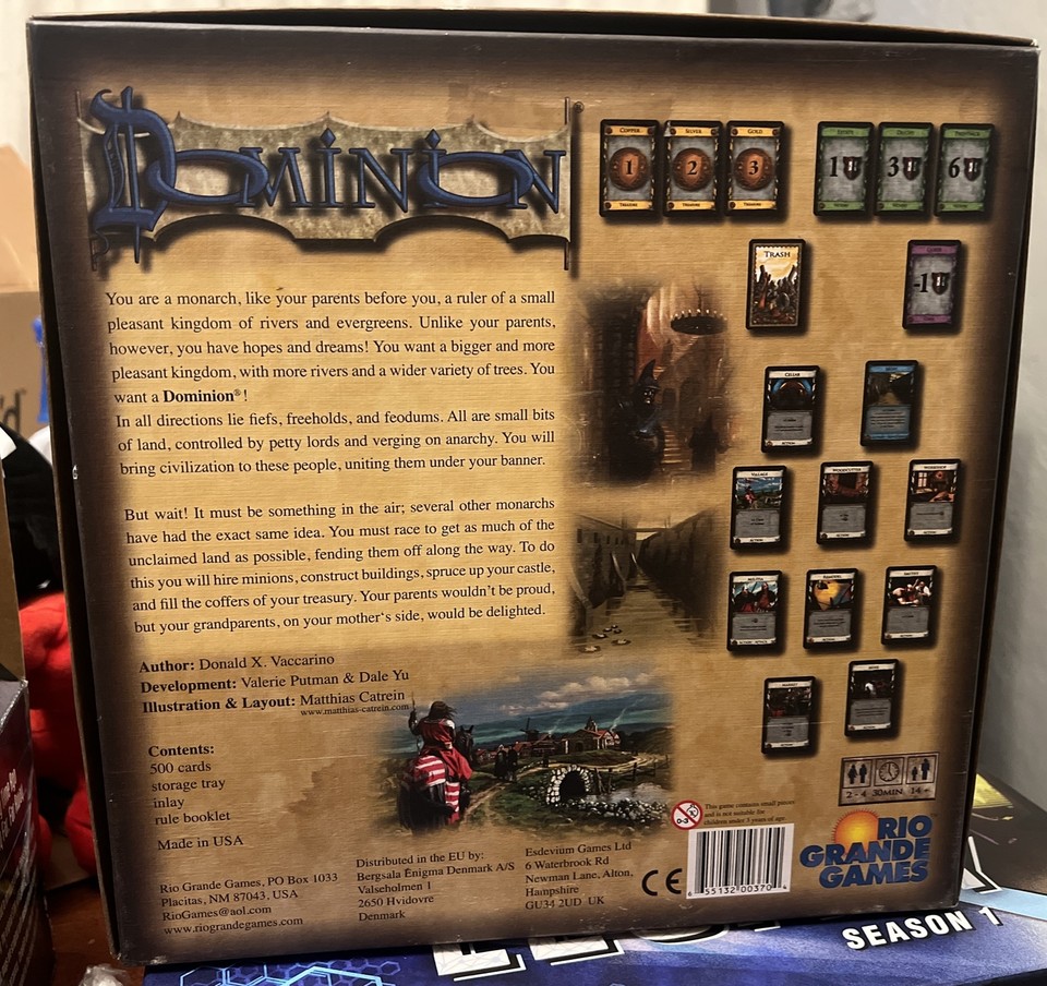 Dominion Base Set Card Game 2008 Rio Grande Games Complete in Box | eBay