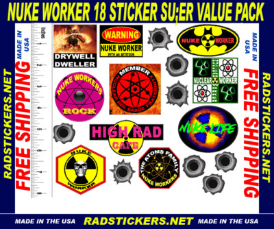 Nuclear sticker value bundle, hard hat stickers, SH-58 | eBay