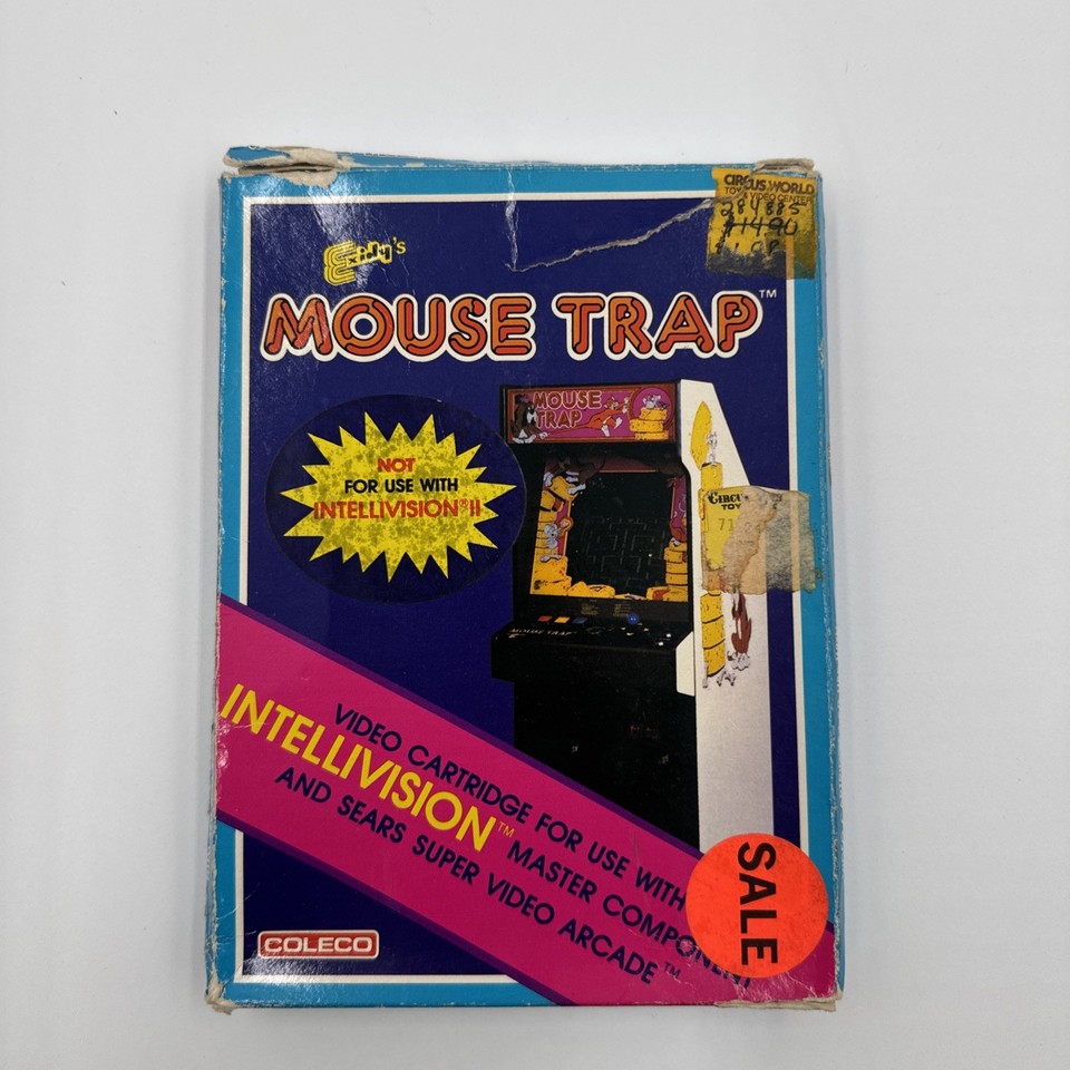 Exidy's Mouse Trap Colecovision 1982 Intellivision Sears Video Game ...