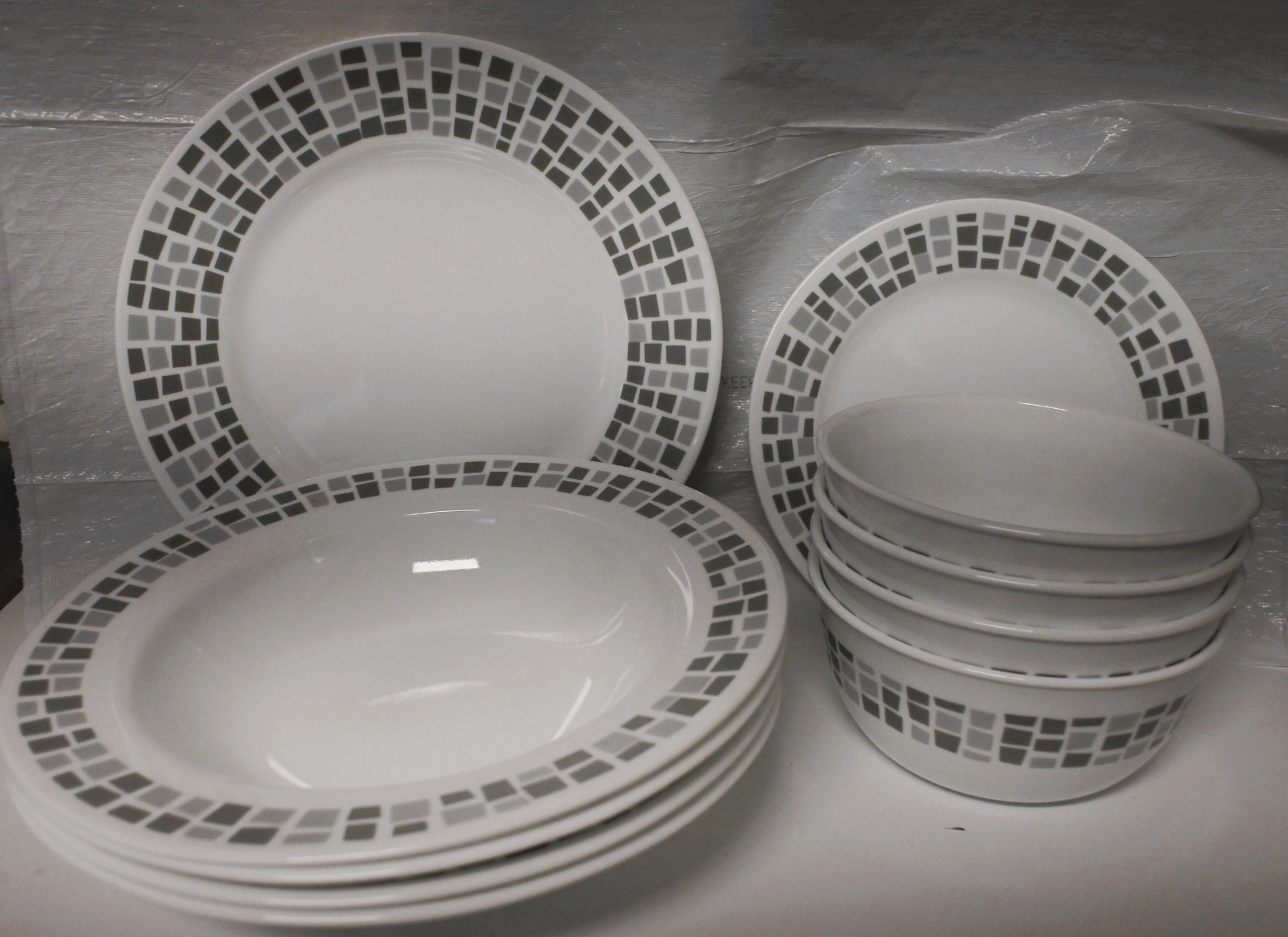 Corelle Precious Colours Platinum Silver Lot of 16 | eBay