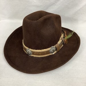 vintage Western Cowboy Hat 100% WOOL Brown Tall Trail Boss WPL 5923 6 7 ...