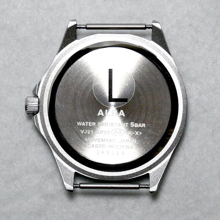 SEIKO ALBA Military Field Watch AQPK401 White Full Luminous Black Strap ...