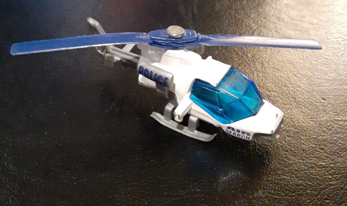 Matchbox 1985 Mission Helicopter Police Chopper 1:80 blue and white | eBay