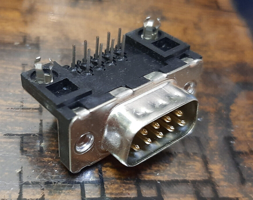 1x LD09P13A4GX00LF OPEN BOX Amphenol DB9 DE9 PCB Dsub 9P Mount Male ...