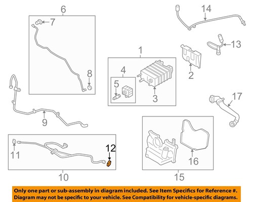 FORD OEM 13-19 Escape Emission Components-Feed Line Retainer Clip ...