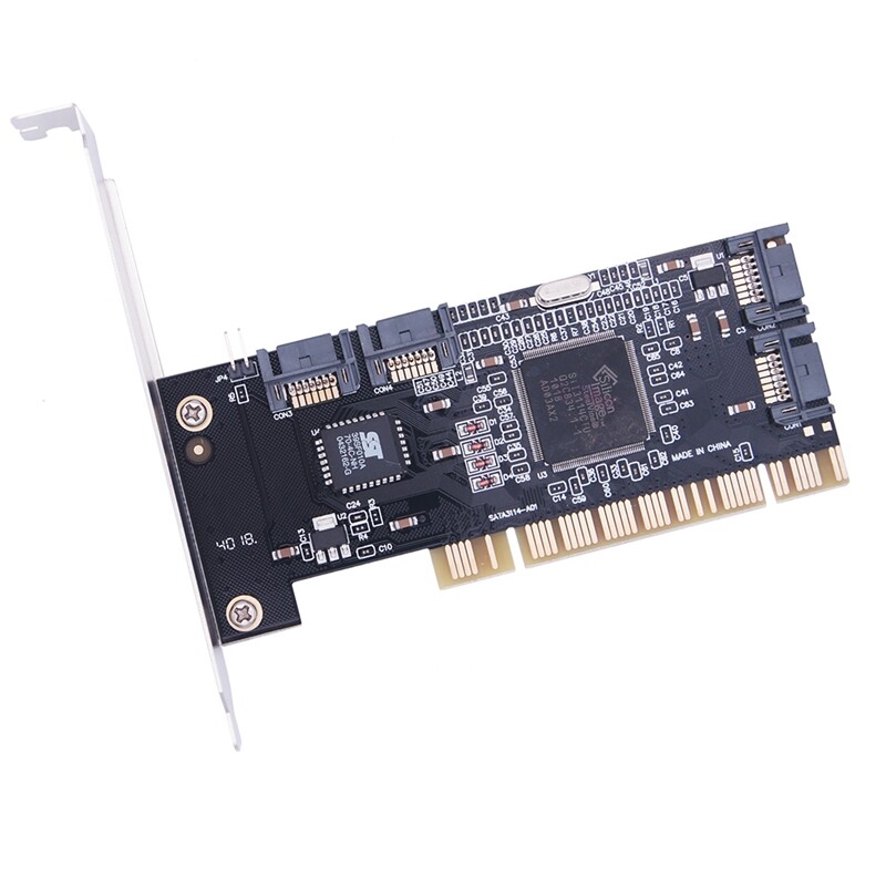4 Ports PCI SATA Raid Controller Internal Expansion Card with Two ...