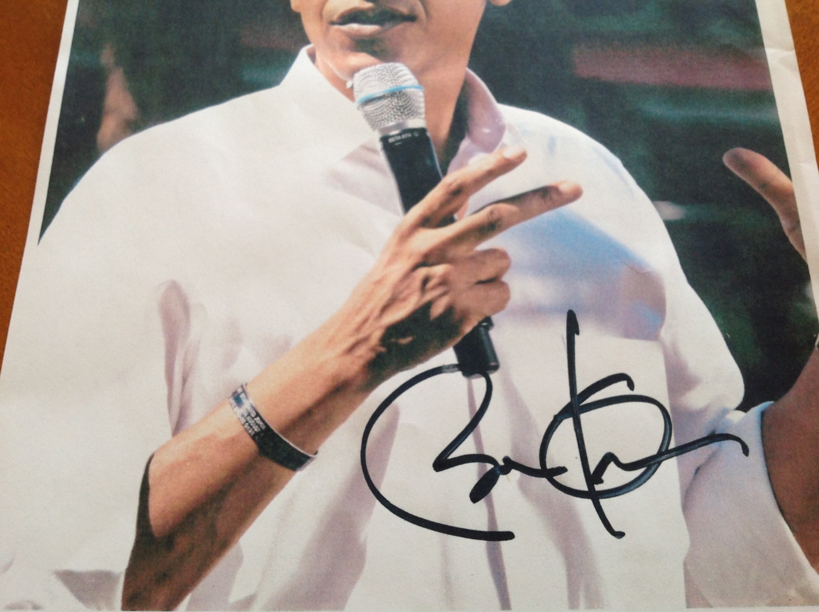 President Barack Obama Copy of Autograph Signed Picture w/ 2 Rare ...