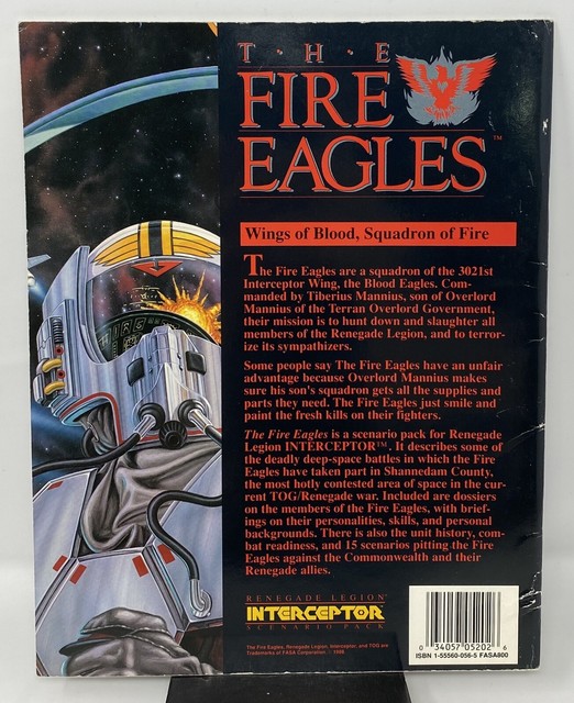 Renegade Legion Interceptor The Fire Eagles RPG SC by FASA for sale ...