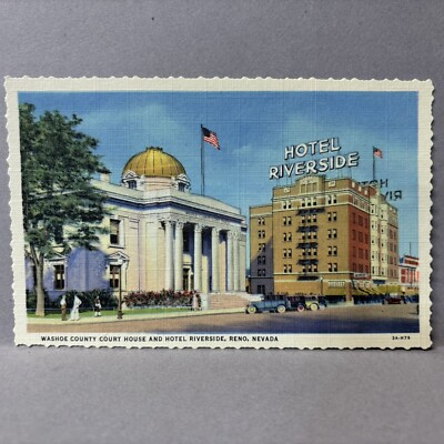Postcard Washoe County Court House & Hotel Reno Nevada Southern Pacific ...