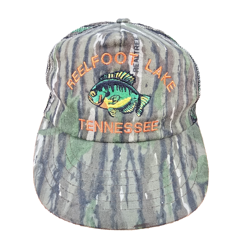 Reelfoot Lake Tennessee Men's Adjustable Camo Embroidered Snapback ...