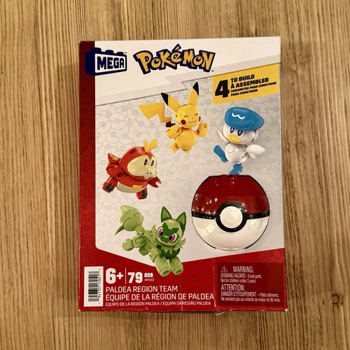Pokemon MEGA Paldea Region Team Pokémon Building Blocks Set 4 + Poke ...
