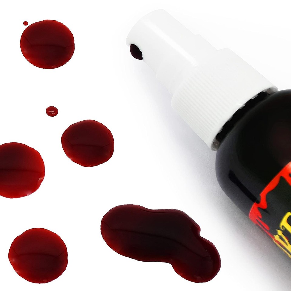 1 Pack 2.0 fl oz Fake Blood Splatter, Washable Makeup Spray, red | eBay