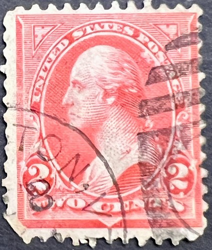 Scott#: 267 - George Washington 2¢ 1895 BPE Perf 12 used single stamp ...
