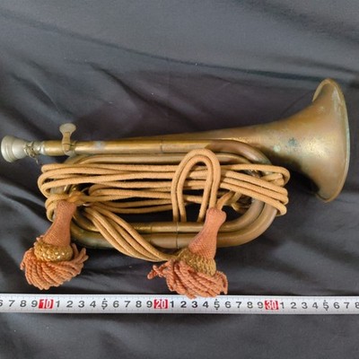Original WW2 II Japanese Imperial Military Brass Bugle Trumpet Japan ...