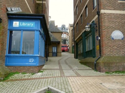 Photo 6x4 Ilfracombe library at The Candar looking towards Fore Street ...