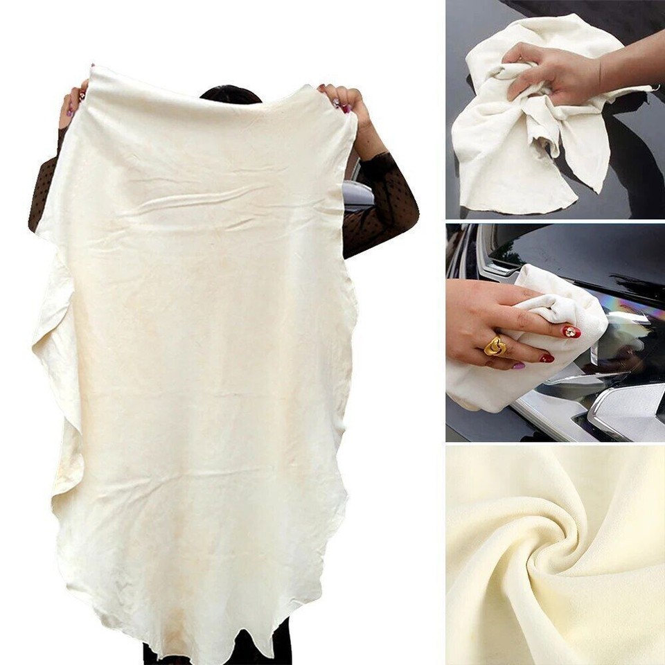 Large Natural Chamois Leather for Car Drying Car Wash Shammy Cleaning ...