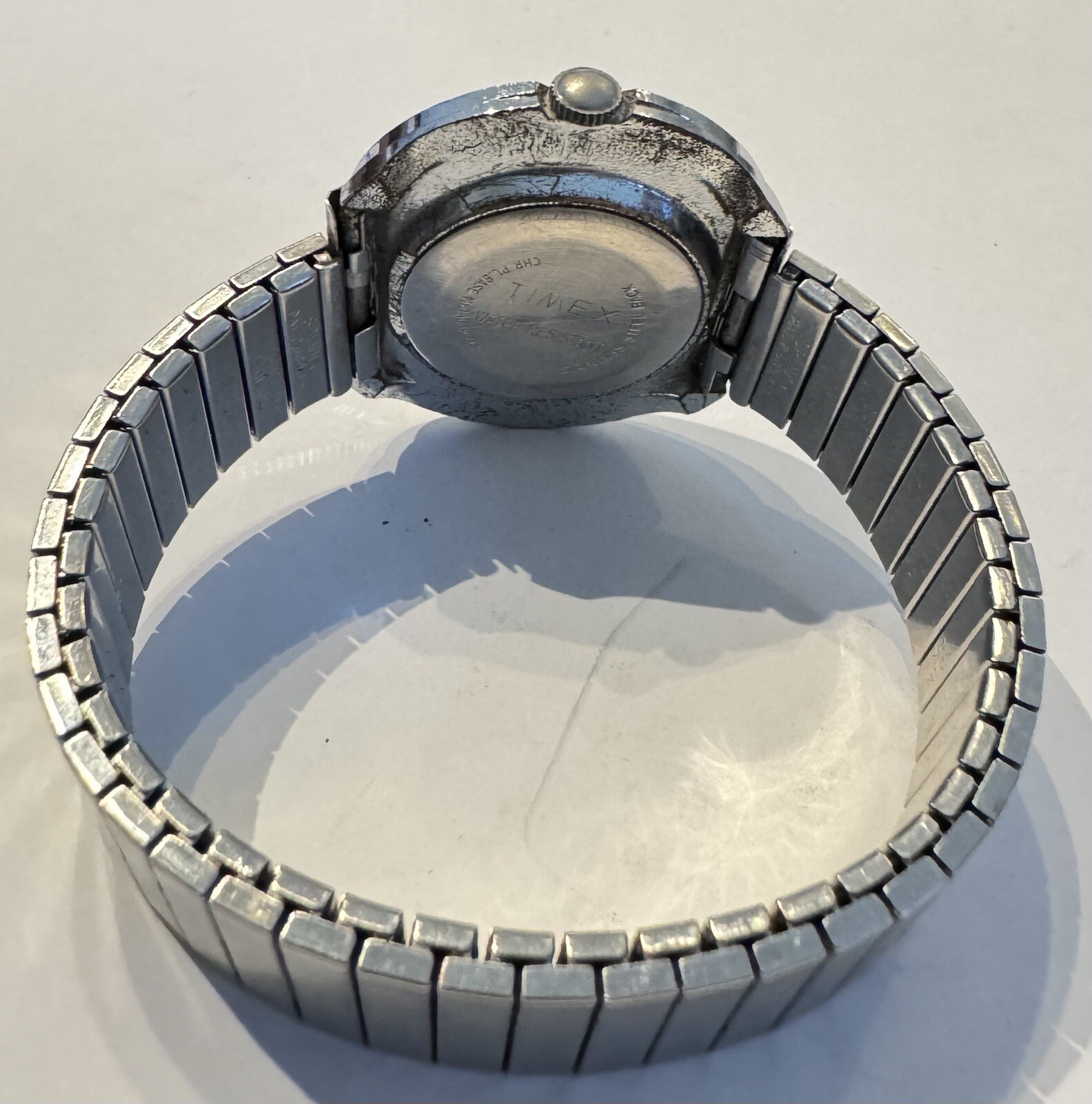 Vintage Timex UFO Watch Mens Stainless Steel Water Resistant Stretch ...