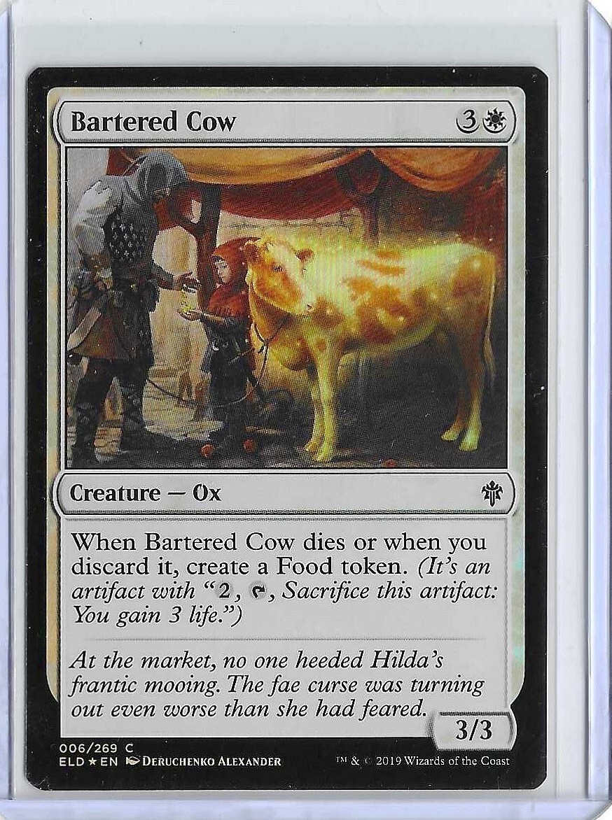 MTG Bartered Cow FOIL Throne of Eldraine (ELD) Common Magic #006/269 ...