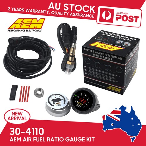 1X Genuine AEM 52mm AFR O2 UEGO Wideband Air Fuel Ratio Gauge Kit Probe ...