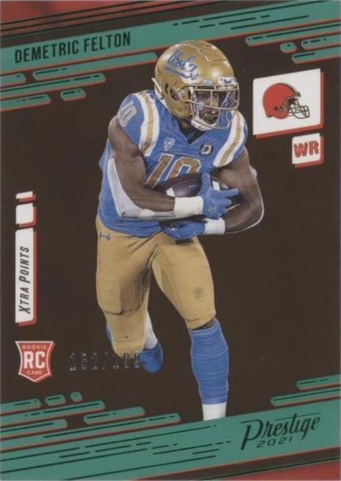 2021 Panini Prestige - Rookies Demetric Felton #219 Xtra Points Green ...