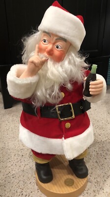1991 C VIDEO Coca Cola 24" SANTA SHHH Animated with Dog CHRISTMAS | eBay