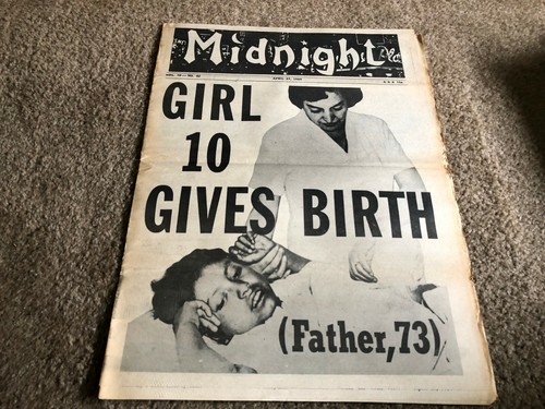APRIL 27 1964 MIDNIGHT tabloid magazine GIVES BIRTH | eBay