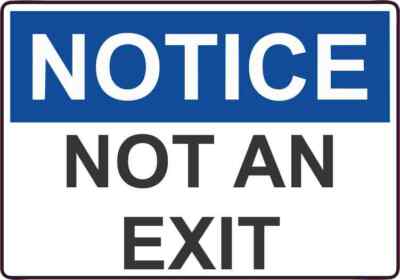 5in x 3.5in Notice Not An Exit Magnet Business Sign Vinyl Magnetic ...