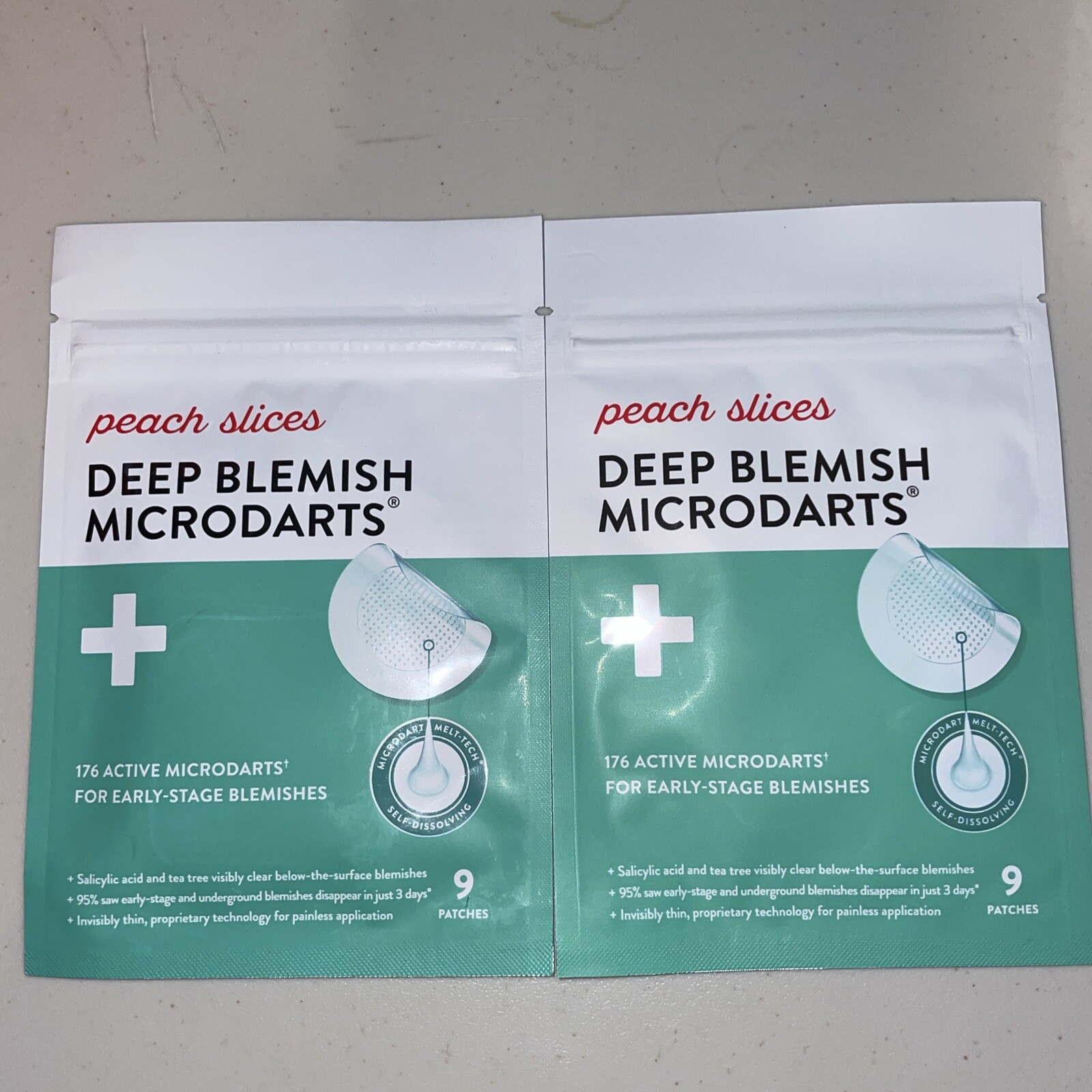 2 PACK Peach Slices Deep Blemish Microdarts Acne Patch & Deep Pimples ...